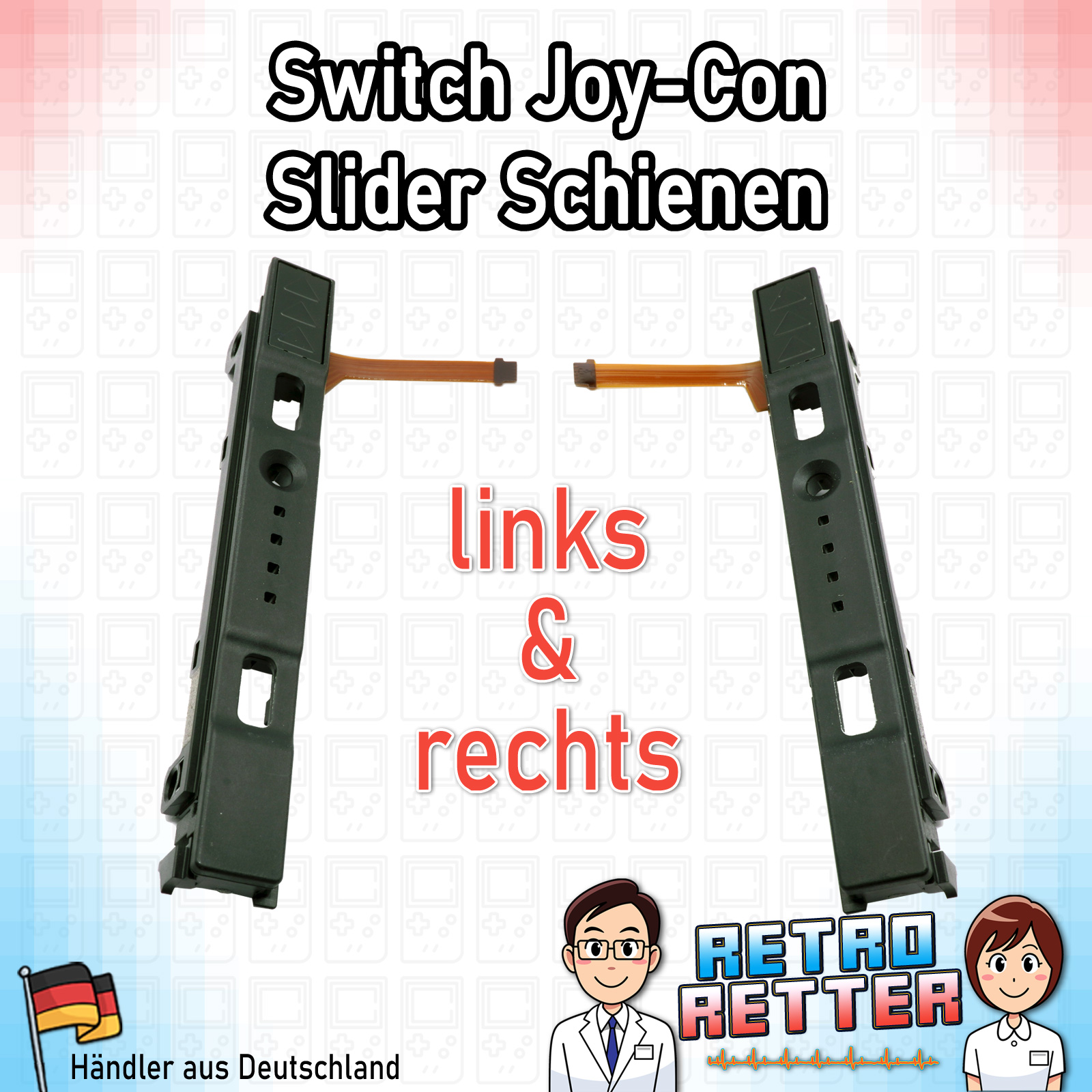 Nintendo Switch Joy-Con Slider Schiene - Links & Rechts + Flex Kabel ...